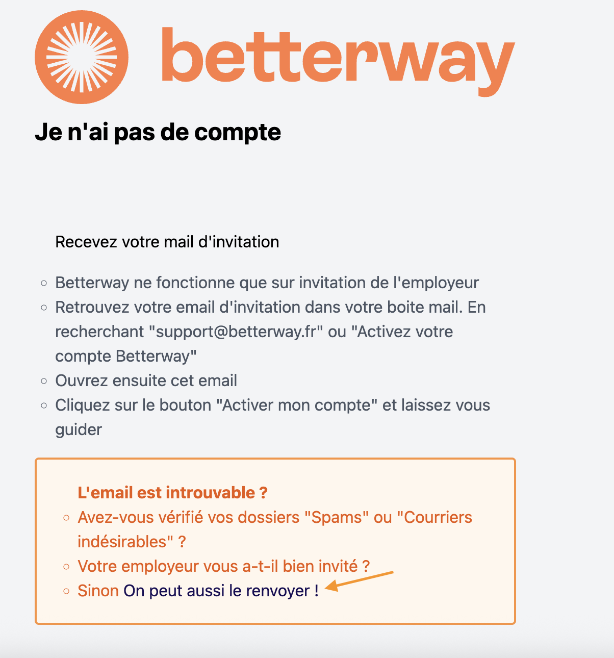 Connexion impossible à mon espace Betterway, que faire